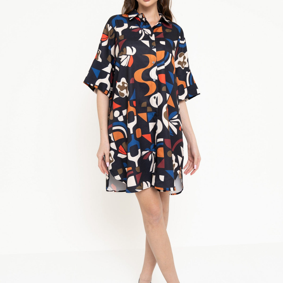 Shop Women's Half Sleeve Printed Longline Shirt | Fashion – Fashion.sa