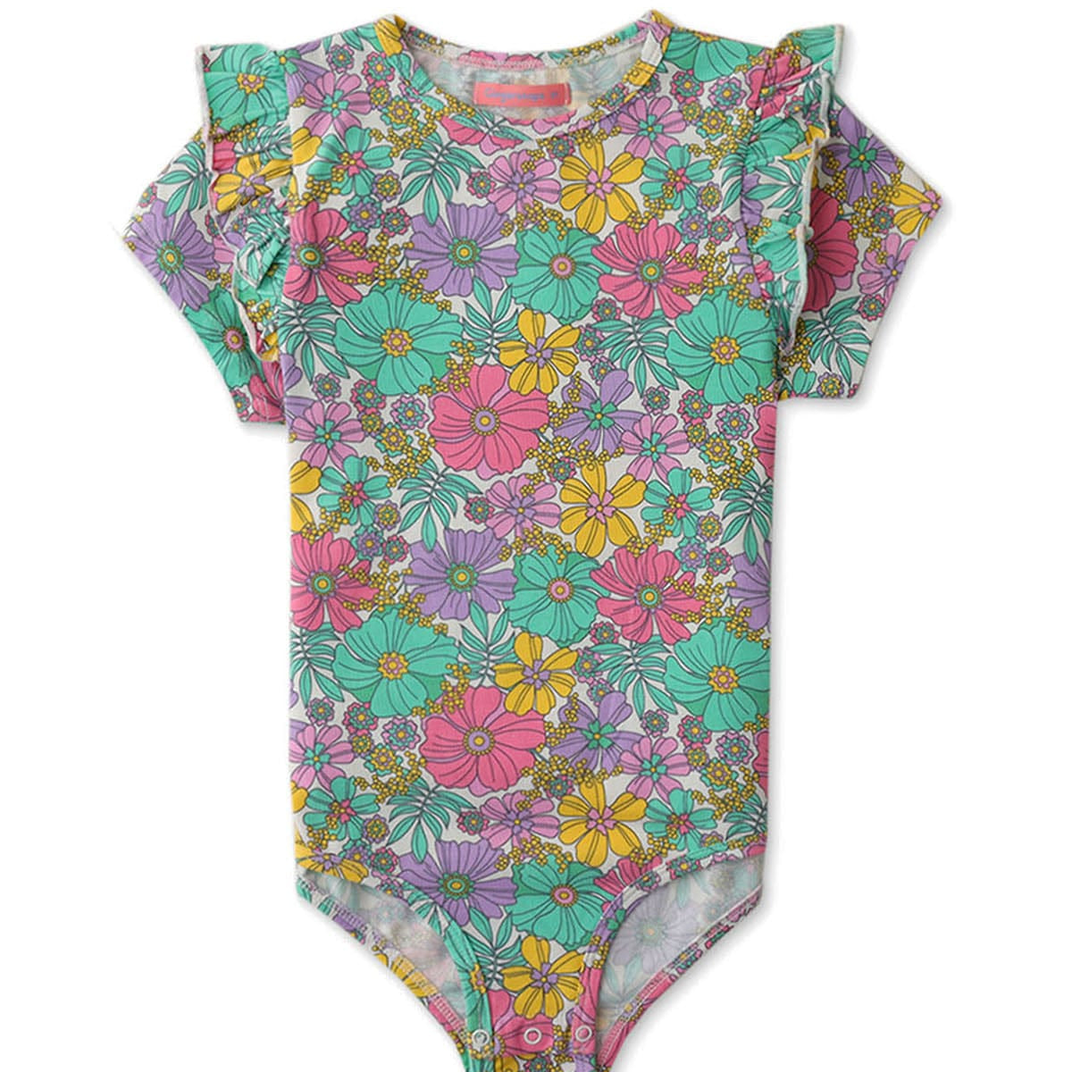 Shop Floral Half-Sleeve Bodysuit - Girls' Casual | Fashion SA – Fashion.sa
